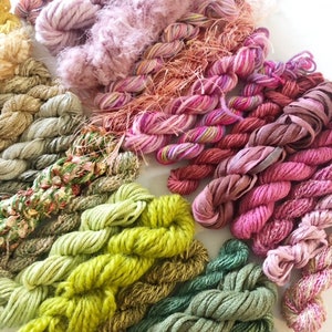 300 Yards Mini Yarn Skeins Kit, Yarn Bundle Fiber Pack, Saori Weaving ...