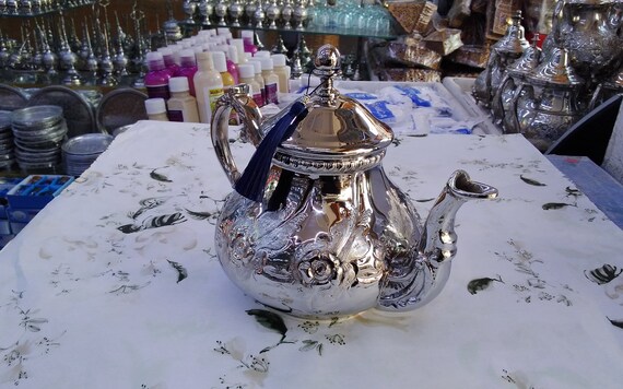 Large Moroccan Highest Quality Teapot Handmade Serving 12 | Etsy