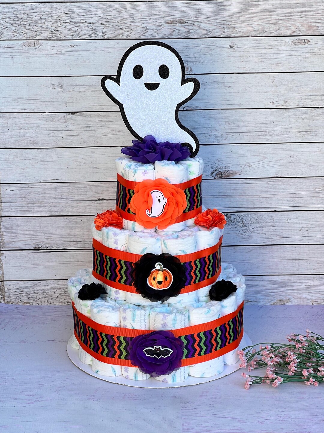 Ghost Diaper Cake ,ghost Baby Shower ,halloween Baby Shower Centerpiece ...