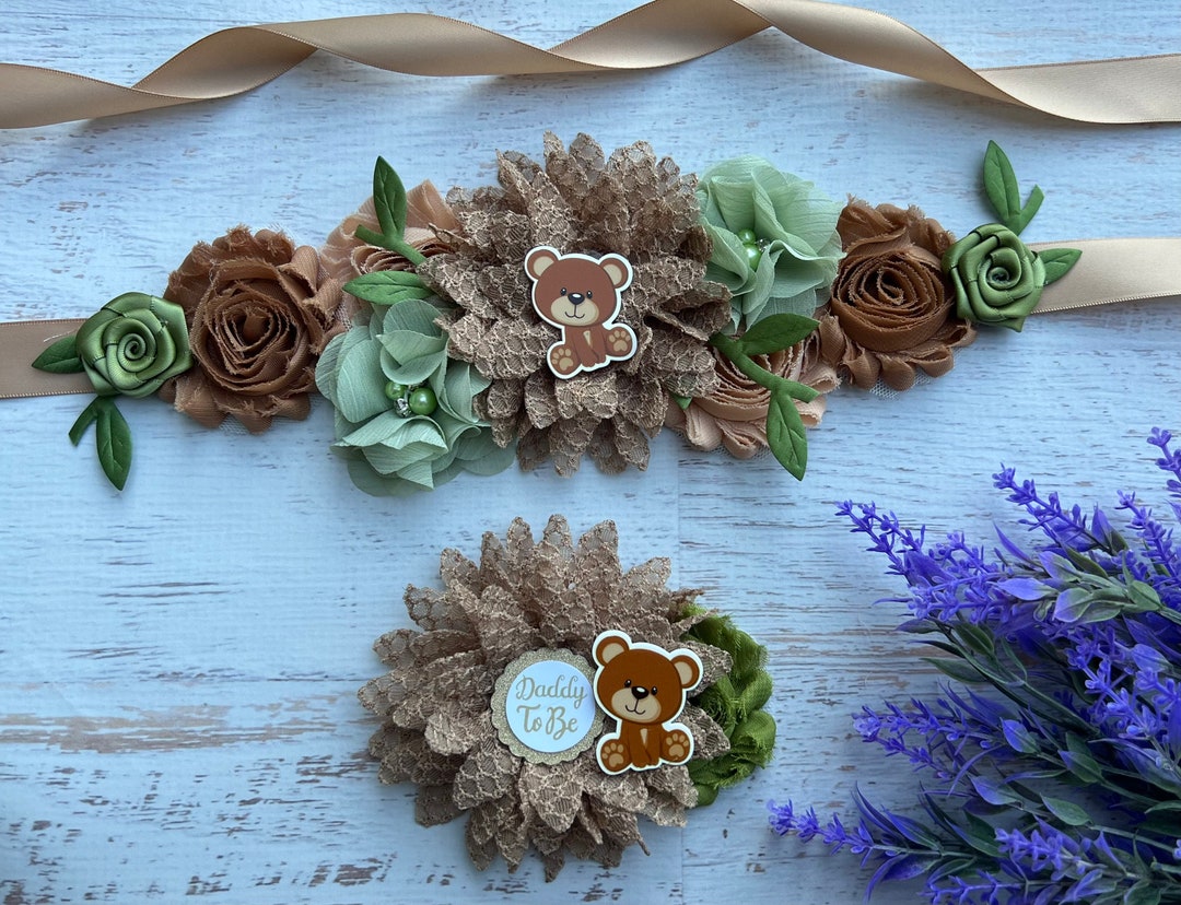 Teddy Bear Baby Shower Sash ,teddy Bear Maternity Sash ,teddy Bear Sash ...