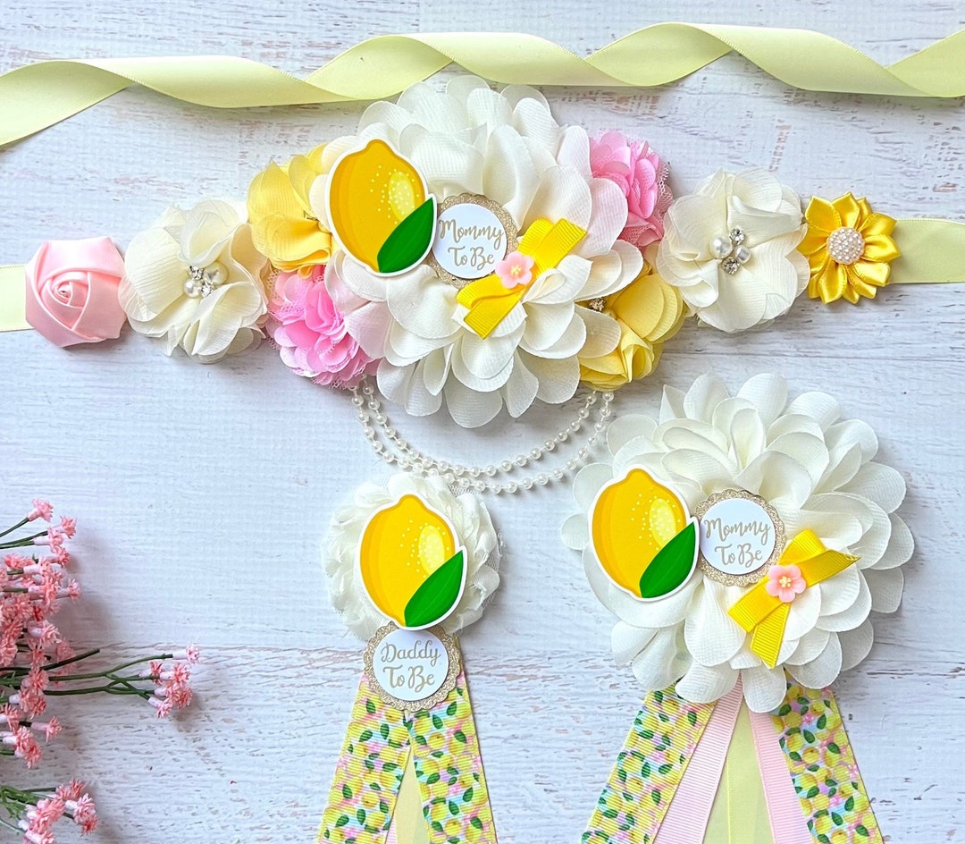 Pink Lemonade Baby Shower , Pink Lemonade Maternity Sash, Pink Lemonade ...