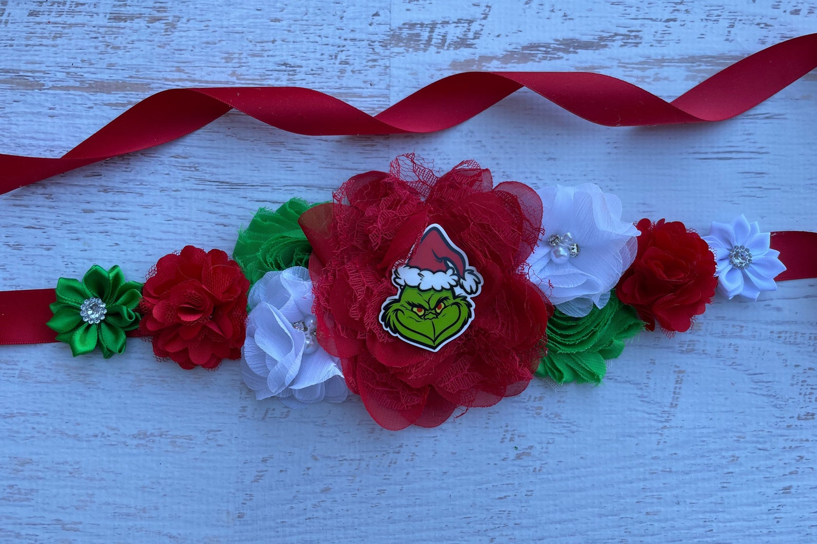 Grinch Baby Shower Sash Grinch Maternity Sash Christmas Baby | Etsy