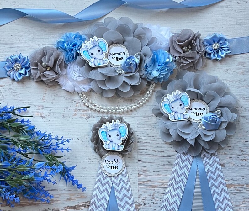 Elephant Baby Shower Sash, Elephant Maternity Sash, Elephant Sash ...
