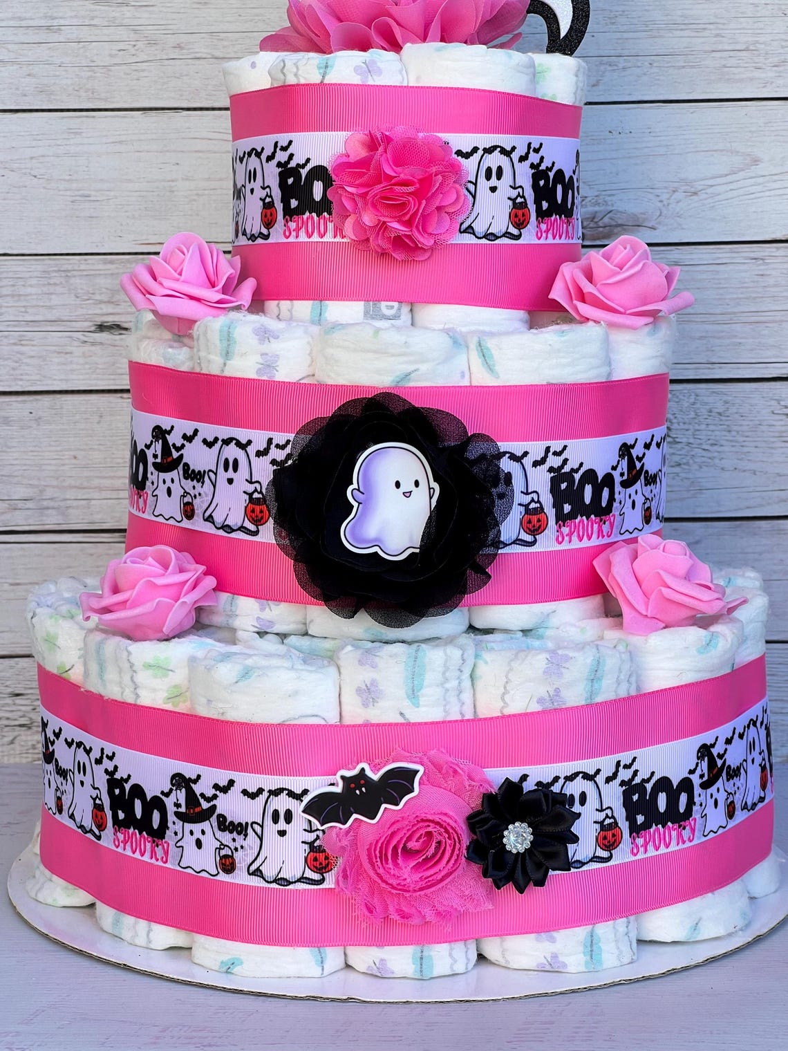 Ghost Diaper Cake Girl, Ghost Baby Shower Girl,halloween Baby Shower ...