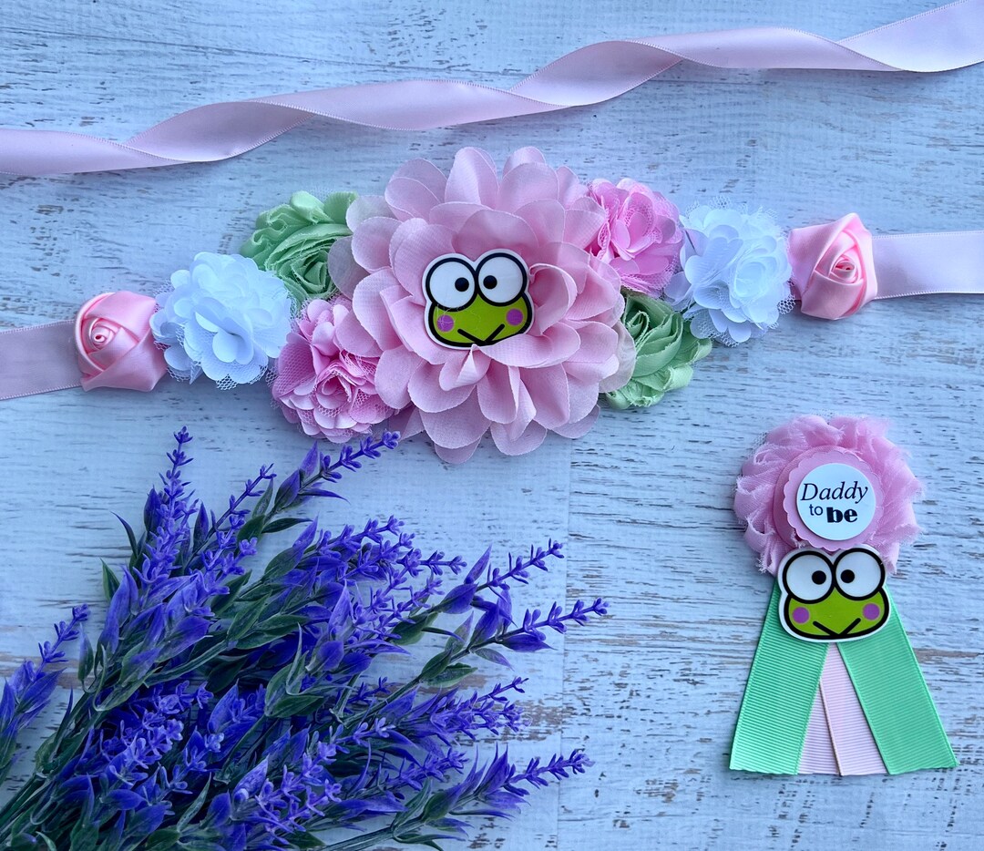 Frog Baby Shower Sash ,frog Baby Shower Girl ,mommy to Be Sash ,frog ...