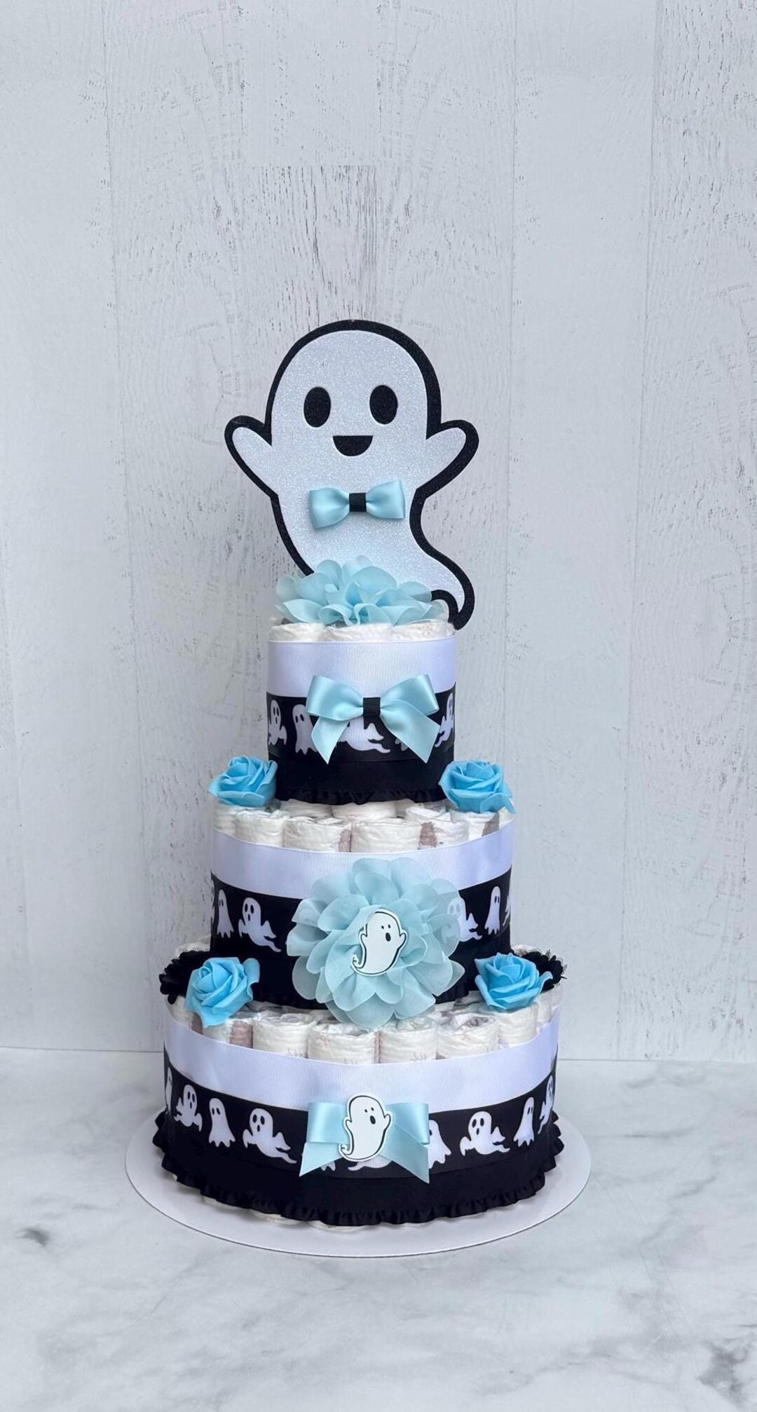 Ghost Diaper Cake Boy,little Boo Baby Shower Boy ,halloween Baby Shower ...
