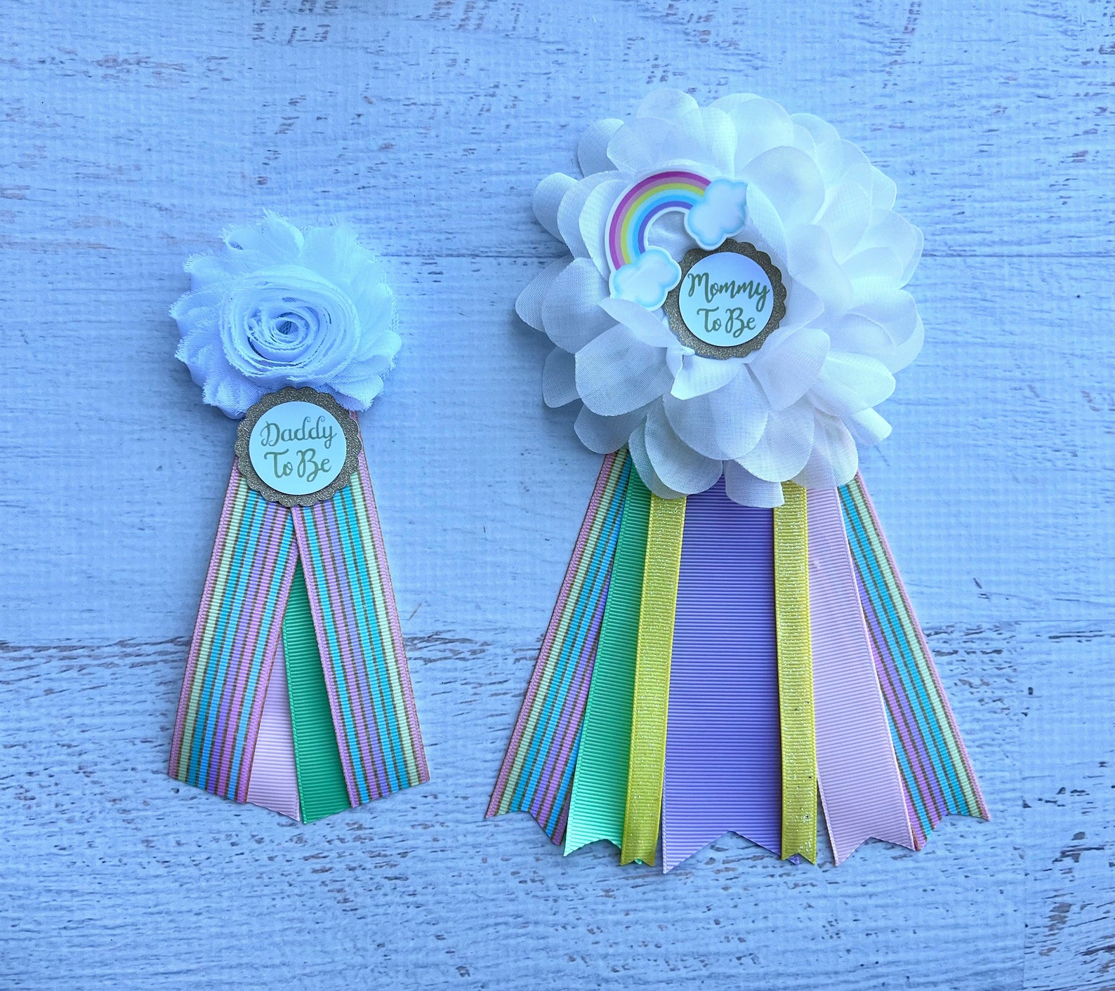 Pastel Rainbow Baby Shower Sash pastel Rainbow Maternity Sash | Etsy