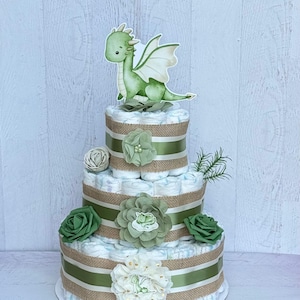 Dragon Diaper Cake Boy Dragon Baby Shower Boy Baby Shower Centerpiece ...