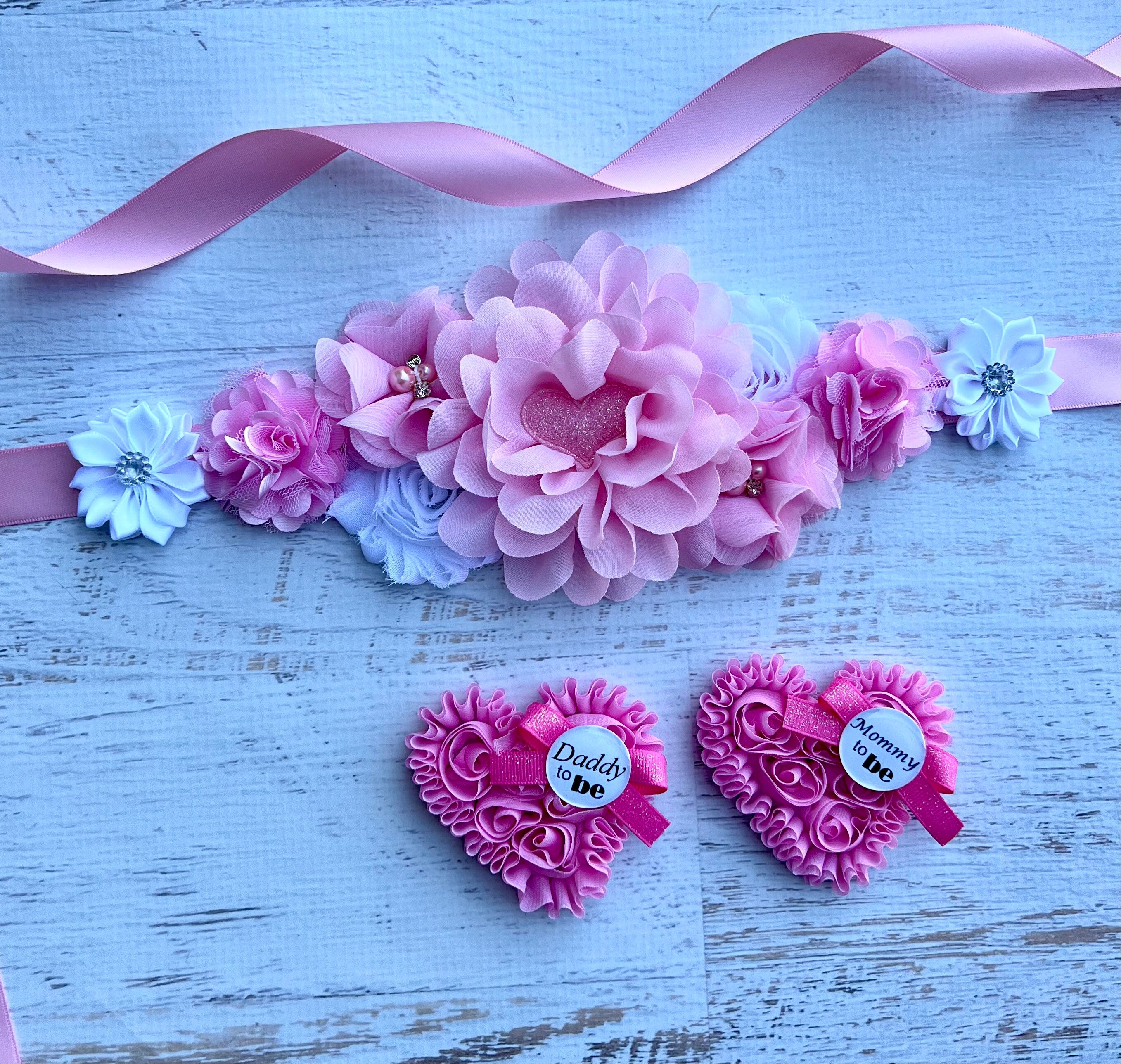 Pink Valentine Baby Shower Sash Girl Pink Valentine - Etsy