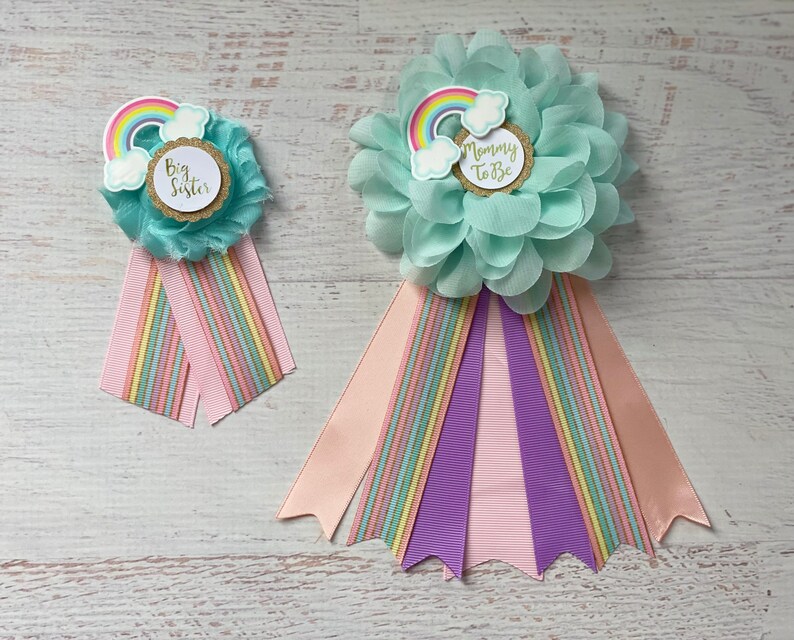 Pastel Rainbow Maternity Sash Pastel Rainbow Baby Shower Sash - Etsy