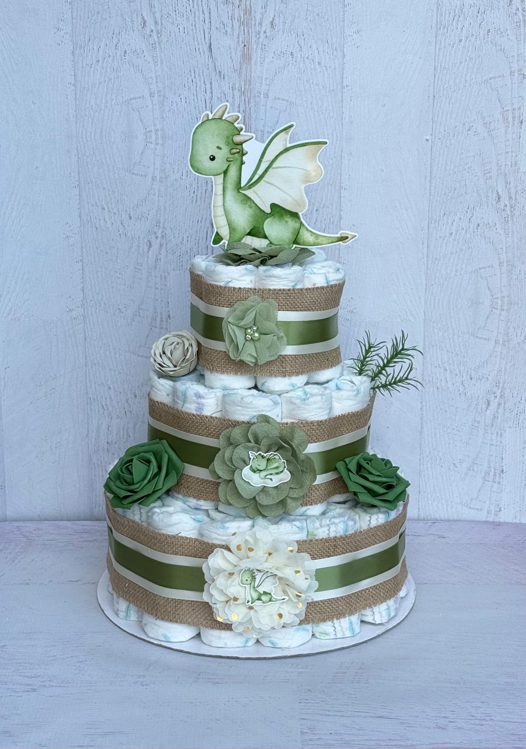 Dragon Diaper Cake Boy Dragon Baby Shower Boy Baby Shower Centerpiece ...
