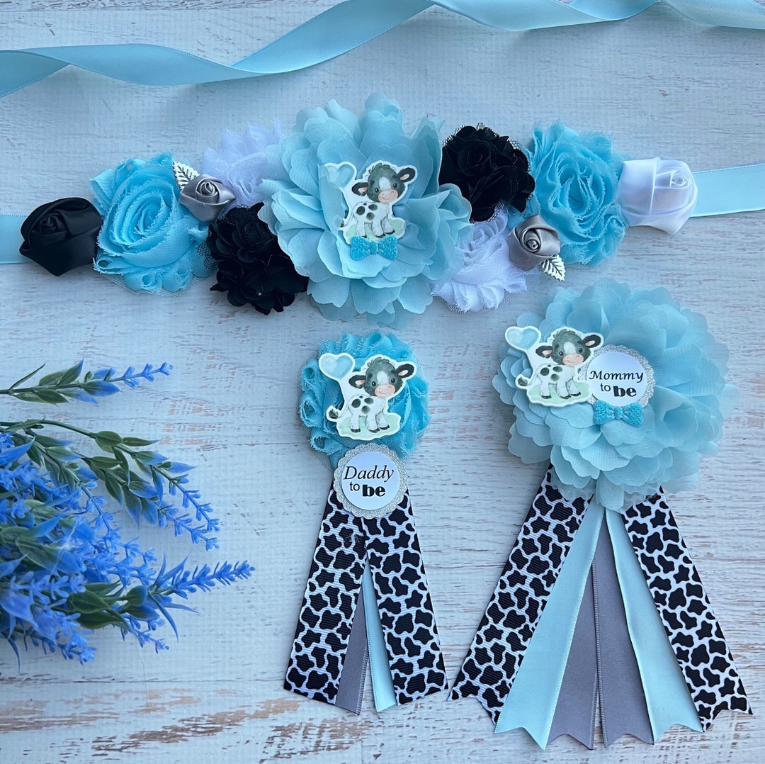 Holy Cow Baby Shower Sash , Boho Cow Baby Shower, Highland Baby Shower ...