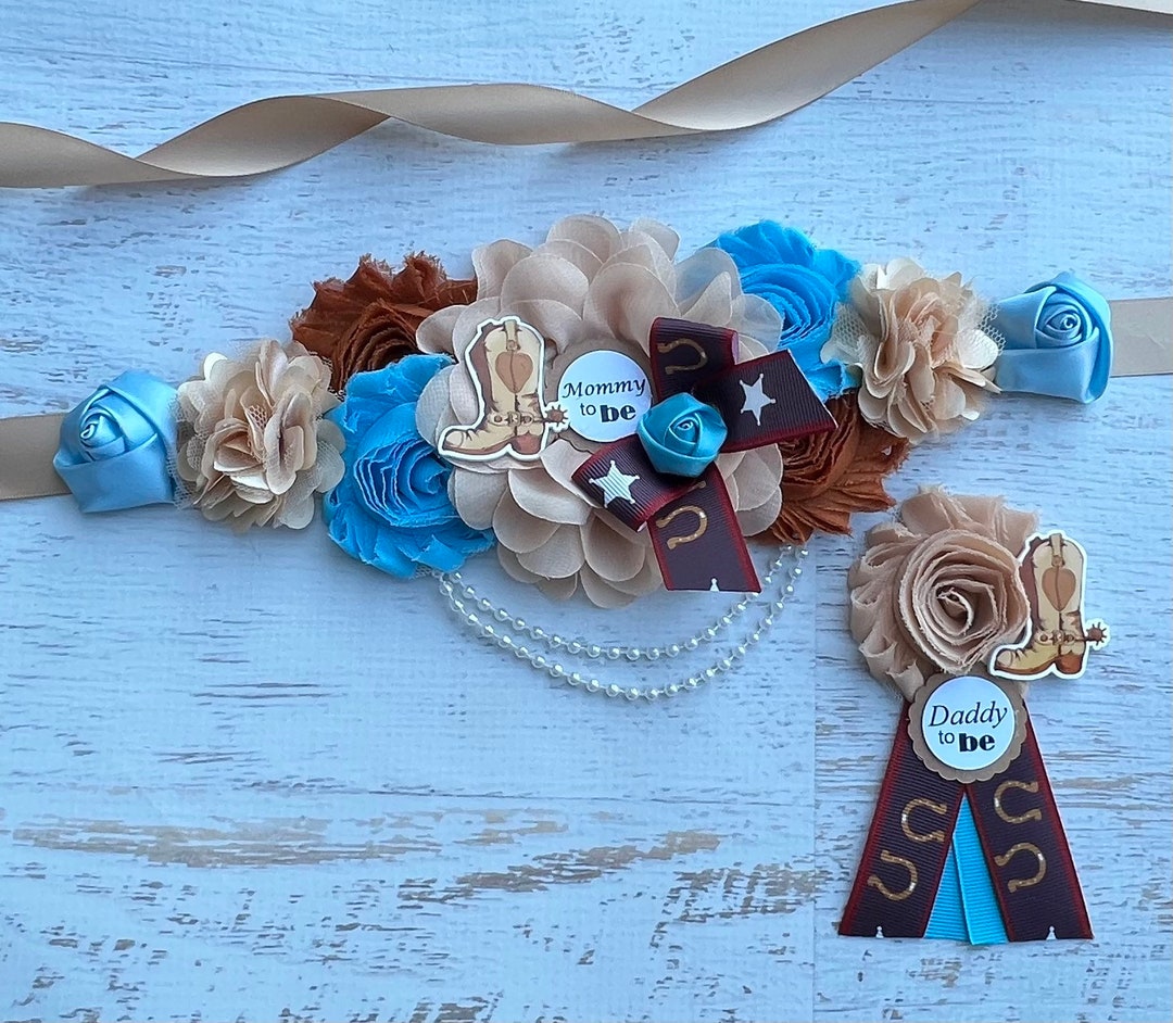 Cowboy Baby Shower Sash ,cowboy Baby Shower Boy ,mommy to Be Sash ...