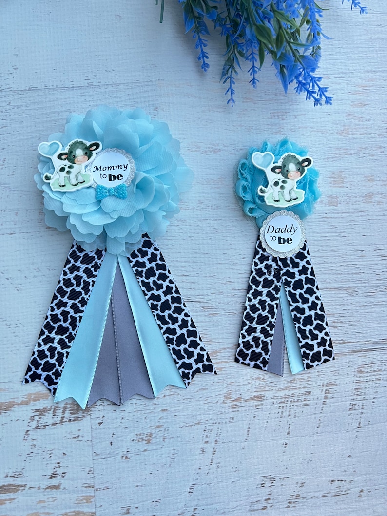 Holy Cow Baby Shower Sash Boho Cow Baby Shower Highland - Etsy