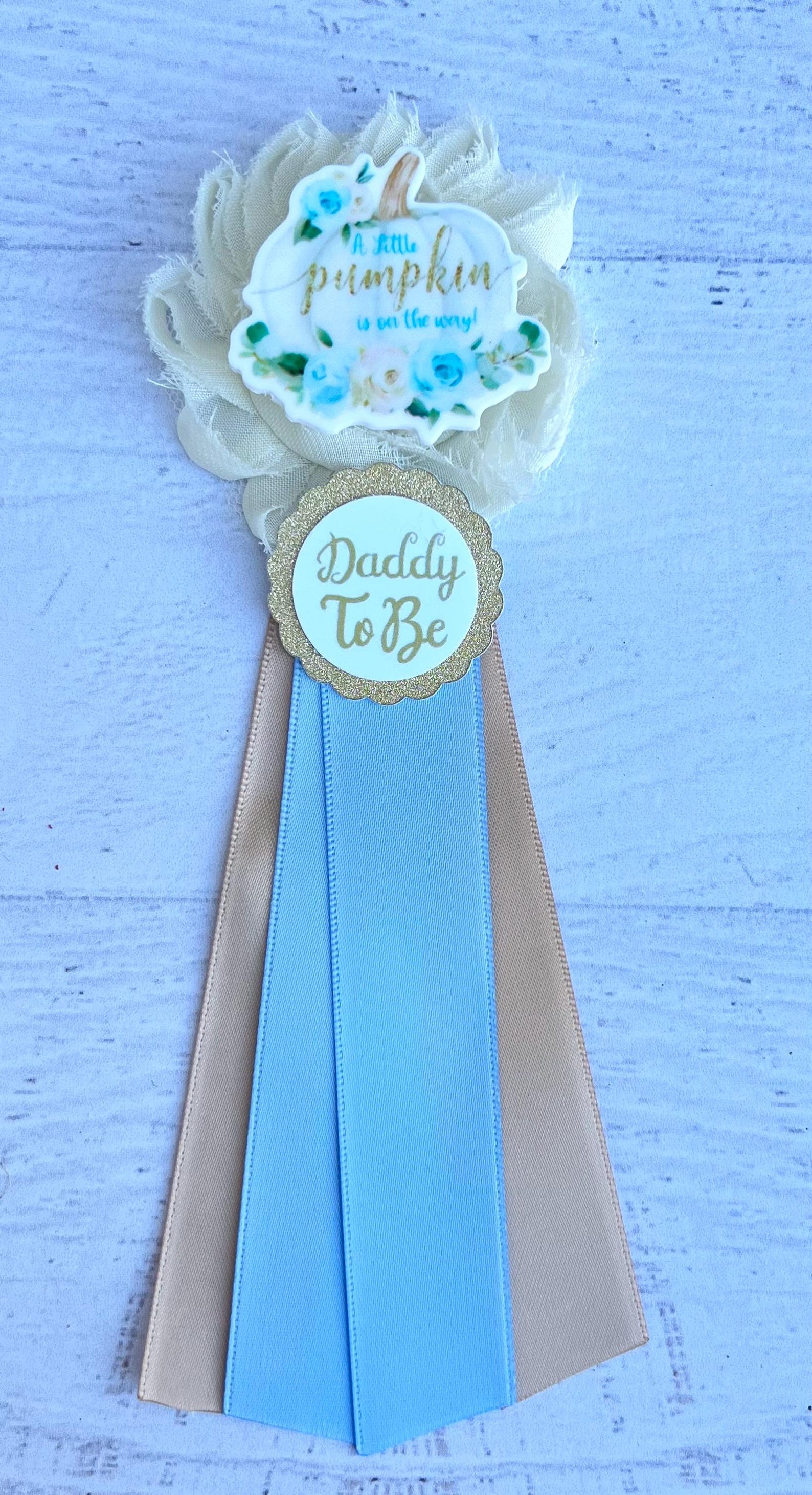 Pumpkin Baby Shower Sash Pumpkin Maternity Sash Blue Pumpkin Baby ...