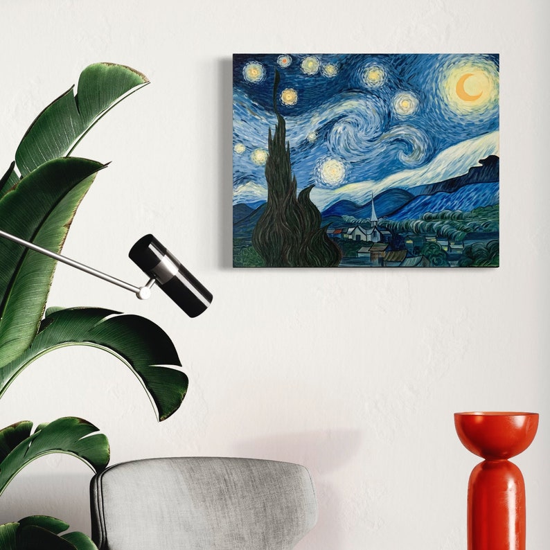 Starry Night Handmade Replica Acrylic Canvas Painting Textured/impasto ...