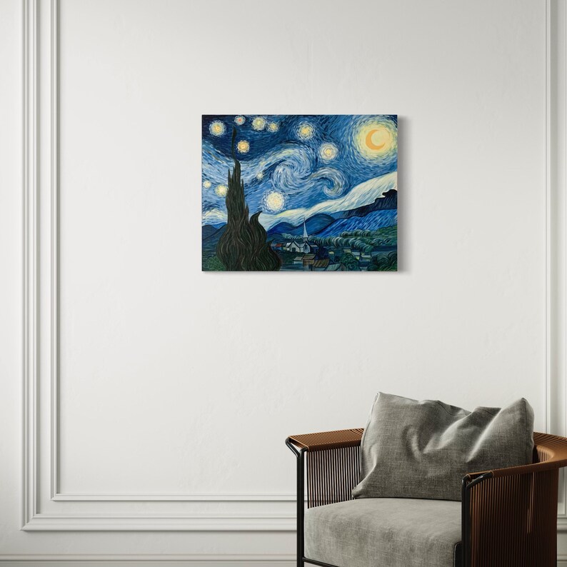 Starry Night Handmade Replica Acrylic Canvas Painting Textured/impasto ...
