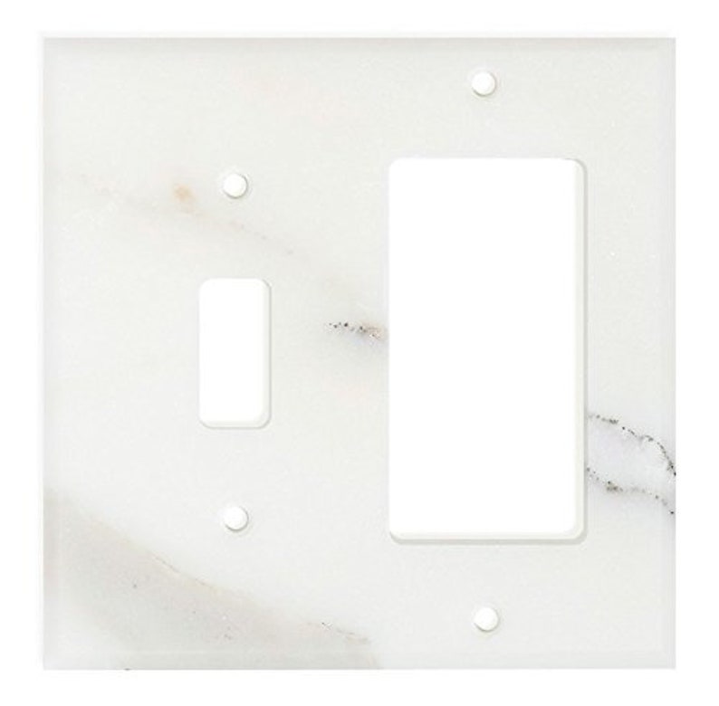 Real Natural Stones Italian Calacatta Gold Marble Switch Wall Plate ...