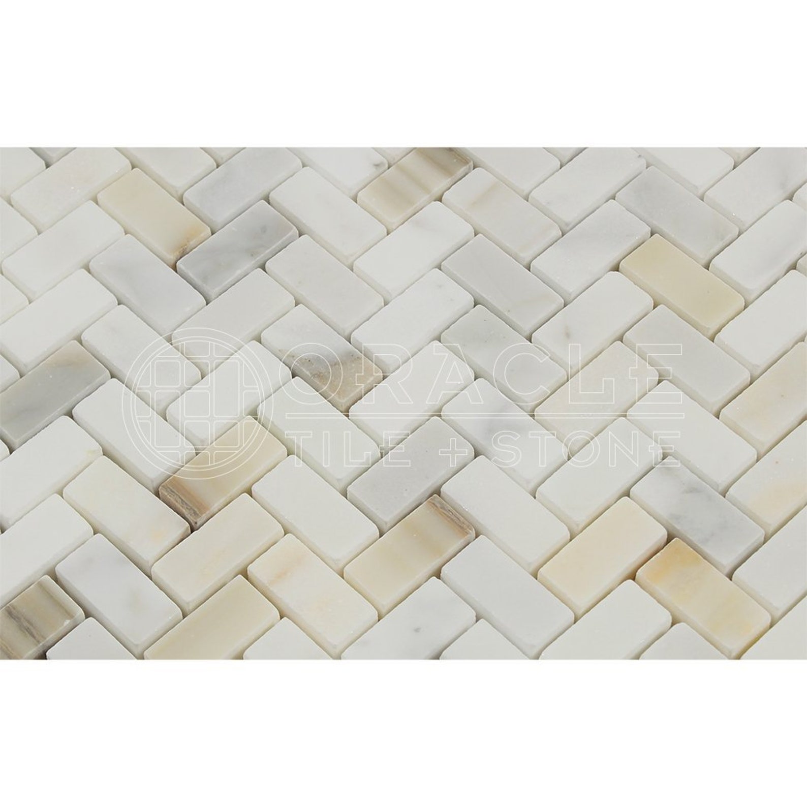 Real Natural Stones Italian Calacatta Gold Marble Herringbone Shape ...