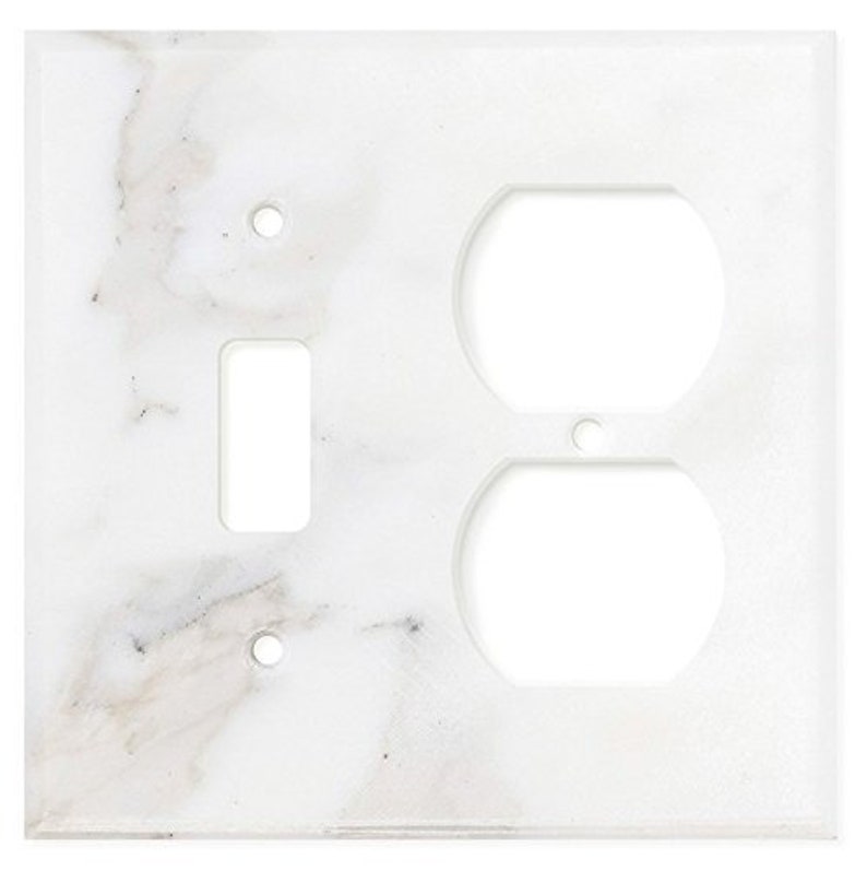 Real Natural Stones Italian Calacatta Gold Marble Switch Wall Plate ...