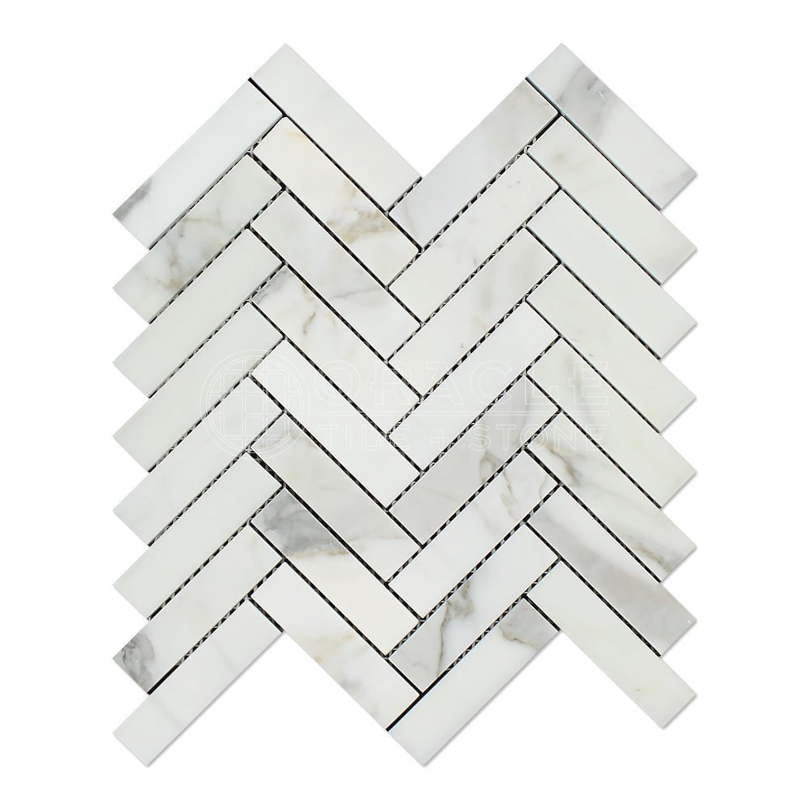 Real Natural Stones Italian Calacatta Gold Marble Herringbone Shape ...