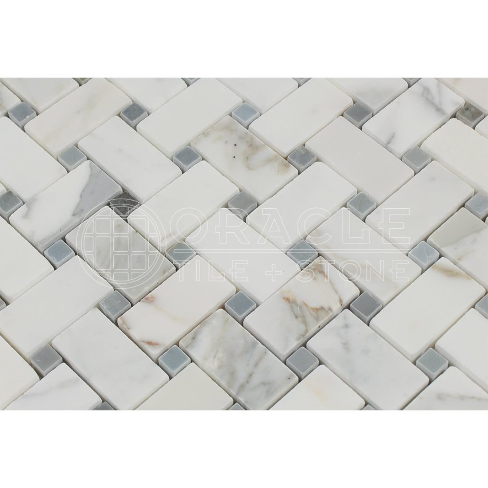 Real Natural Stones Italian Calacatta Gold Marble Basketweave Shape ...
