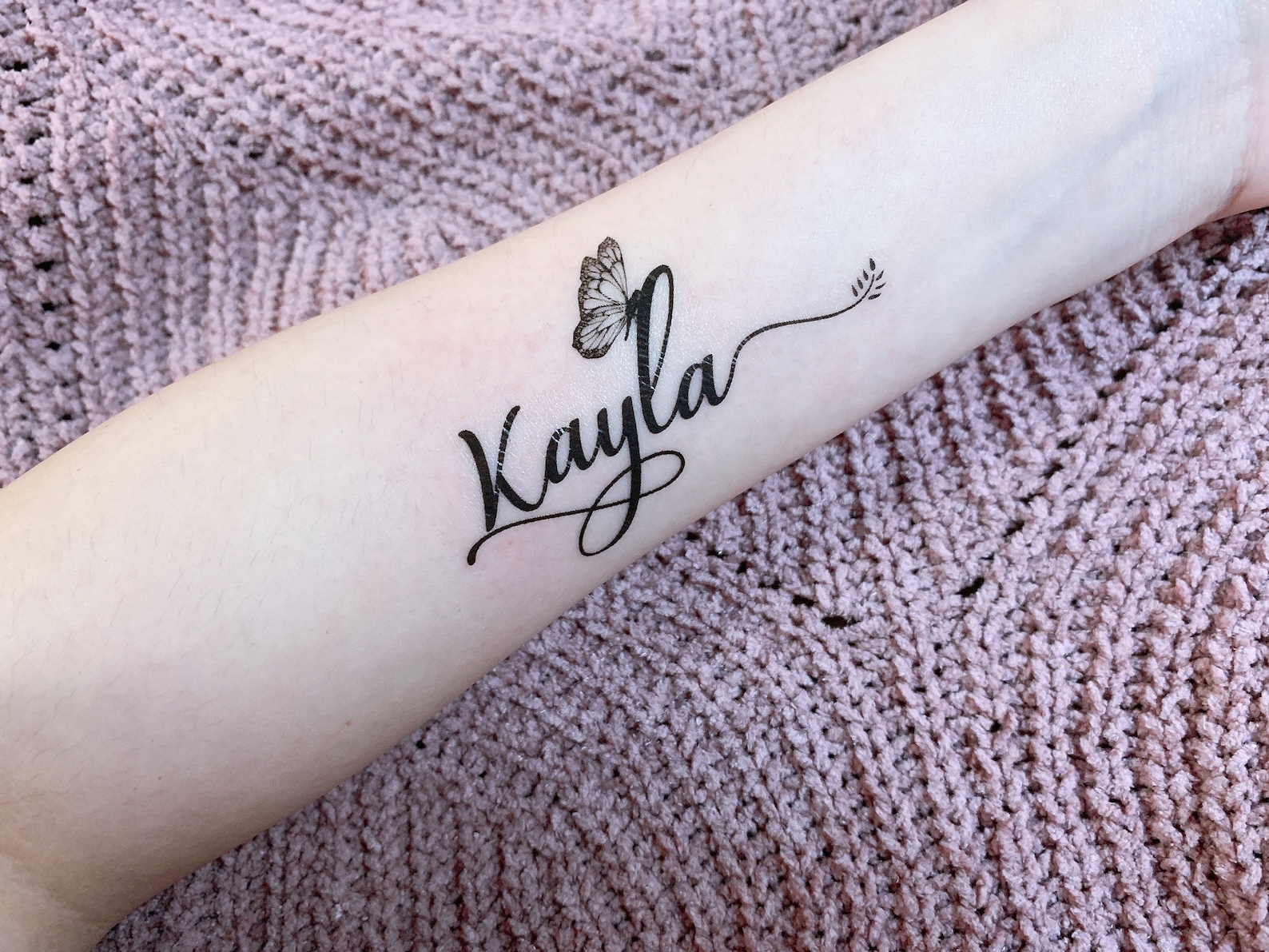 Customized Butterfly Name Tattoos | Etsy