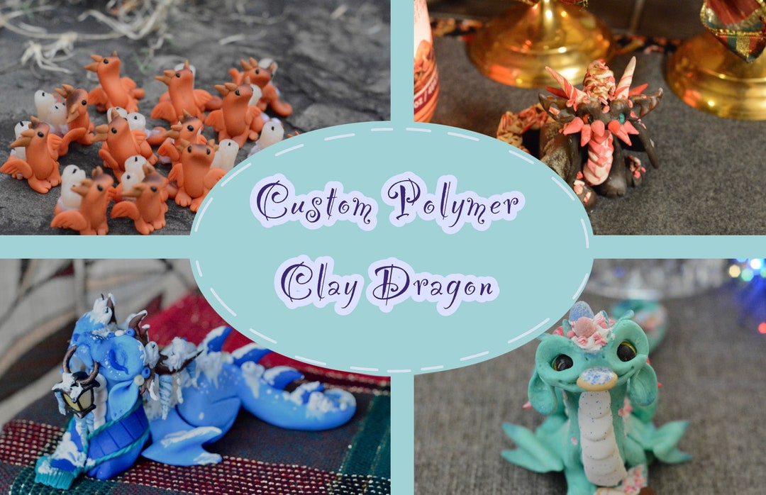 Custom Polymer Clay Dragon | Clay Dragon | Sculpture | Custom - Etsy