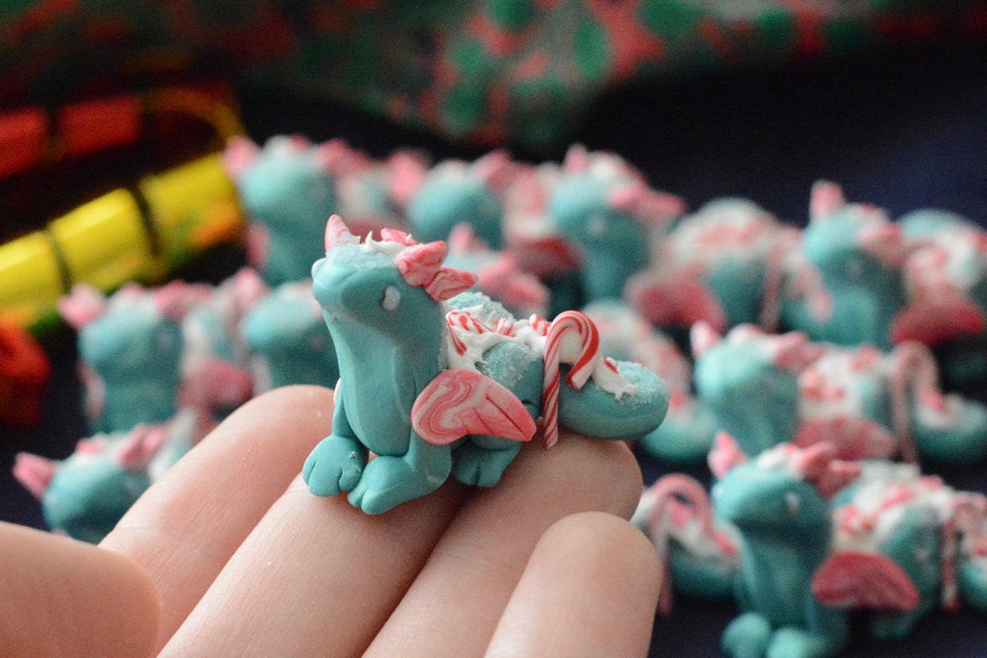 Polymer Clay Peppermint Dragon Polymer Clay Dragon Clay Dragon Polymer ...