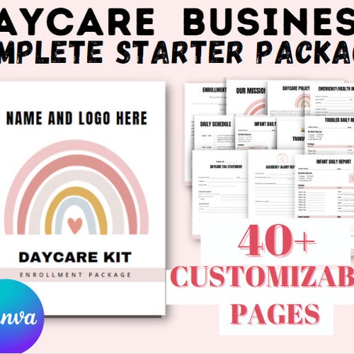 Daycare Enrollment Forms/ Fully Editable Forms/ Childcare - Etsy