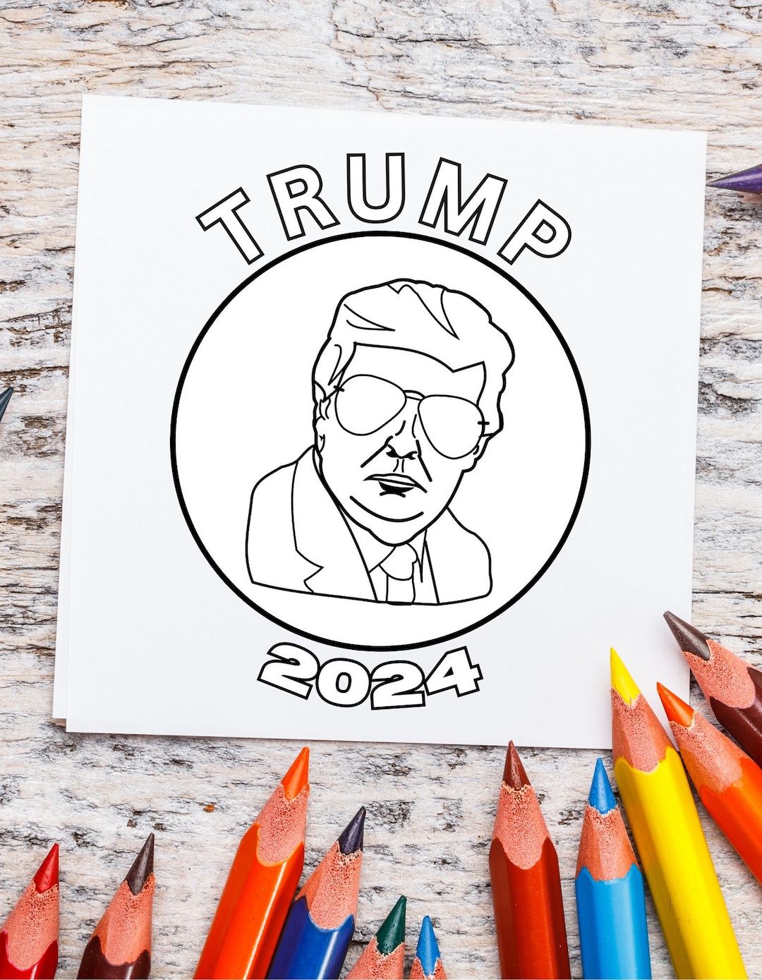 Donald Trump for President 2024 Coloring Page - Etsy