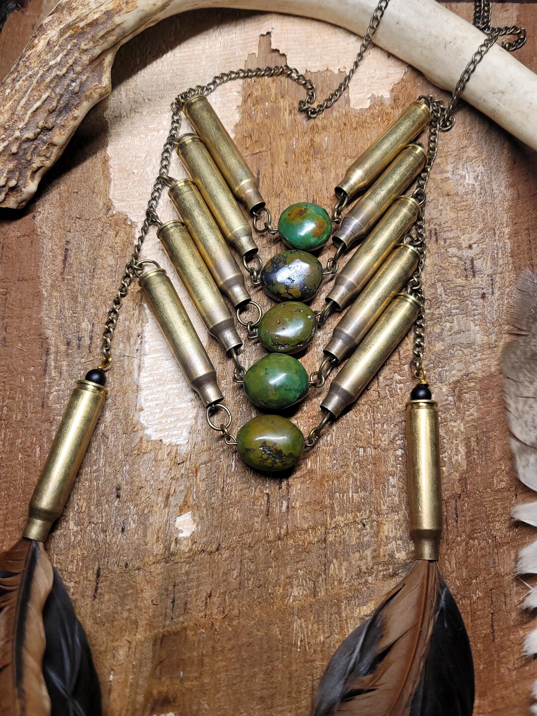 Native Bullet Chest Necklace - Etsy