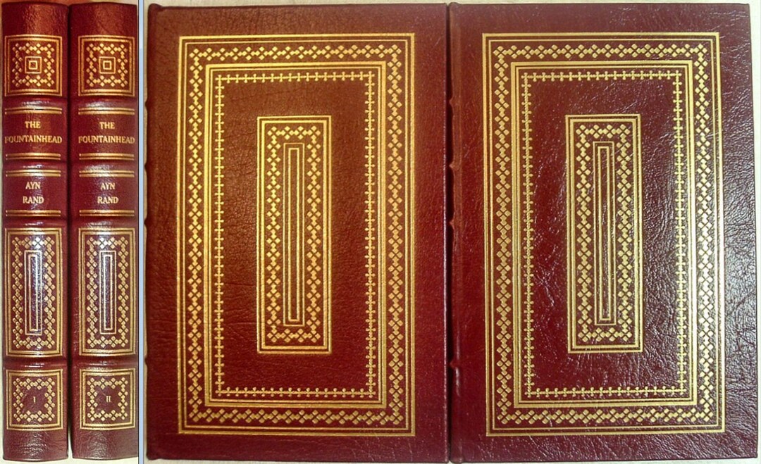THE FOUNTAINHEAD by Ayn Rand 2 Volume Set Easton Press Leather as New ...
