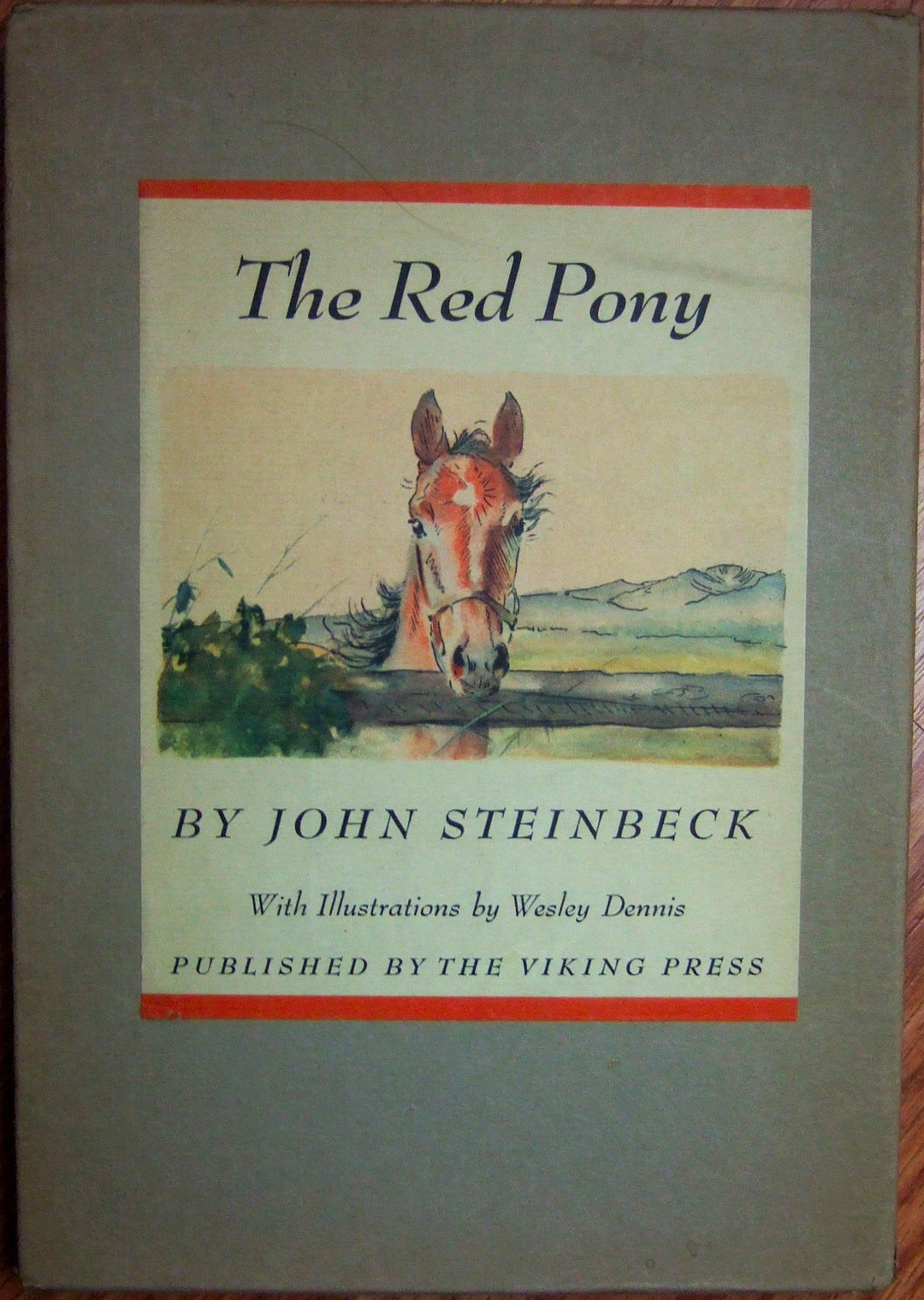 THE RED PONY by John Steinbeck Viking Press Illus by Wesley Dennis 1945 ...