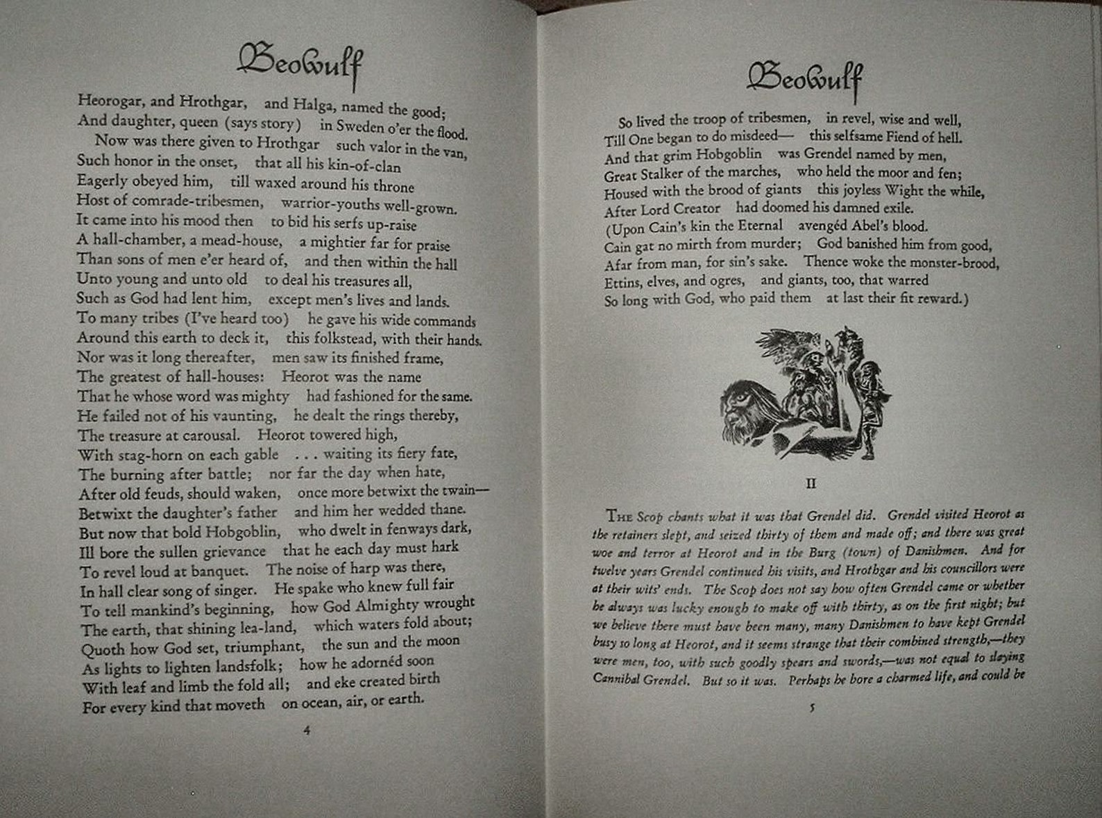 BEOWULF Illustrated by Lynd Ward Easton Press as New 2004 - Etsy