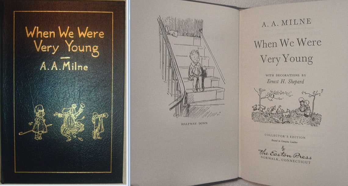 WINNIE the POOH by A.A Milne 4 Volume Set Easton Press Genuine Leather ...