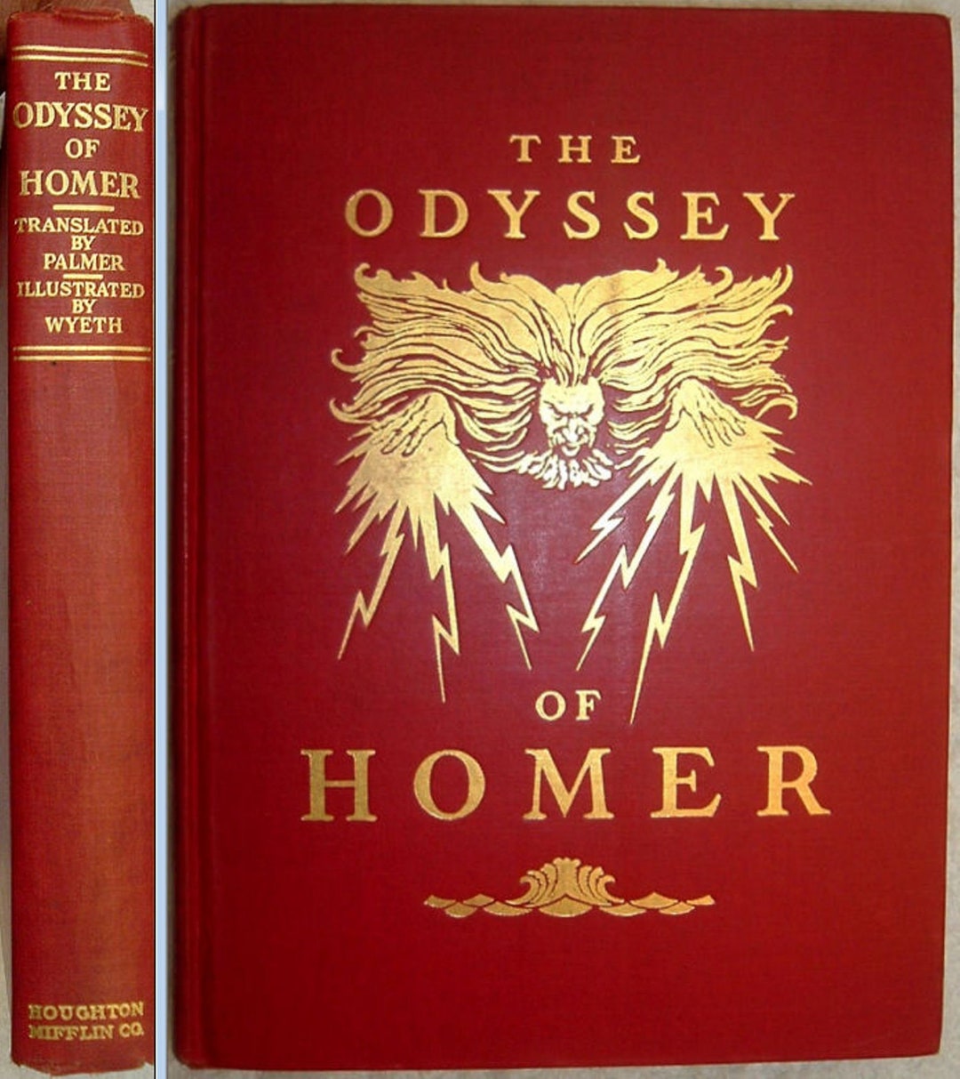 The ODYSSEY of HOMER 15 Color Illustrations by N.C. Wyeth Houghton ...