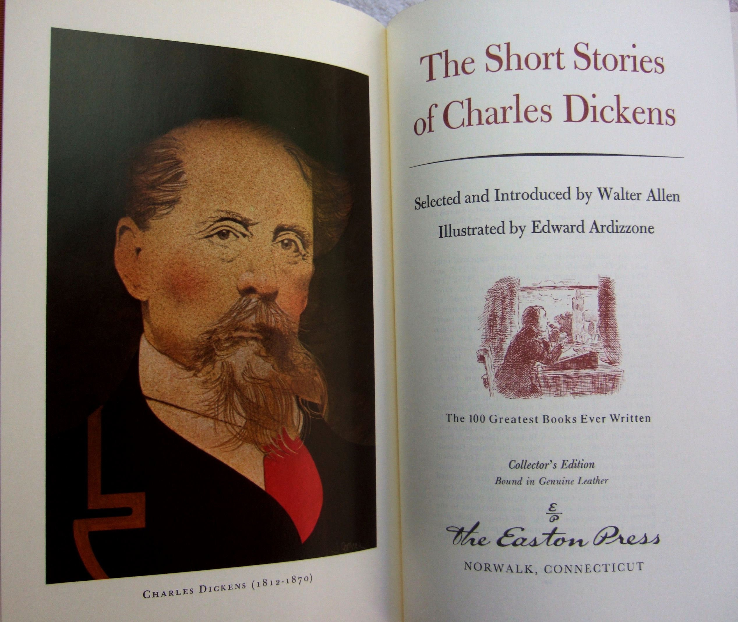 THE SHORT STORIES by Charles Dickens Easton Press Leather As | Etsy