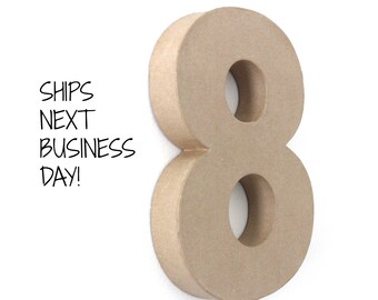 Paper mache number | Etsy