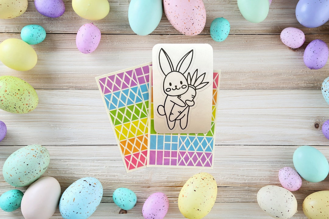 Bunny Suncatcher Kits Spring Activity, Easter Basket Filler Stained ...