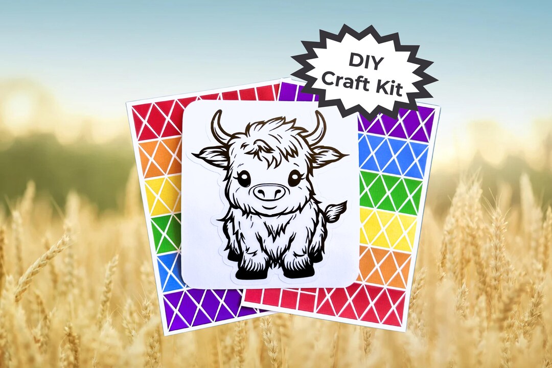 Highland Cow Craft for Kids & Adults - Farm Party Activity - Barnyard ...