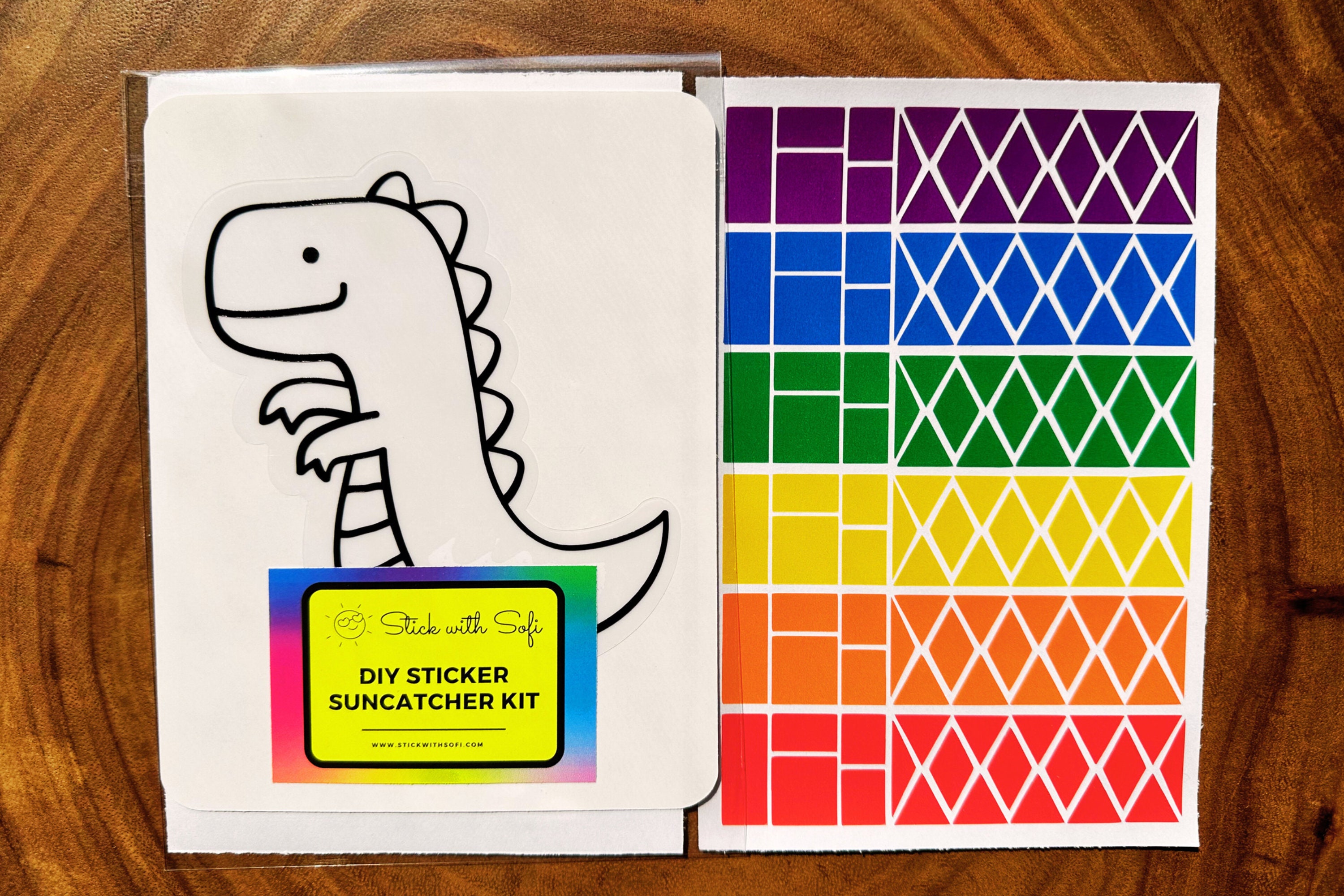 T-rex Suncatcher Kit - Dinosaur Craft - Dinosaur Suncatcher Kit - DIY ...