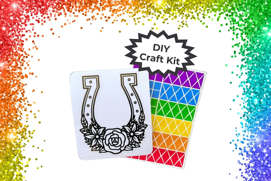 Lucky Horseshoe Craft Kit – DIY Horse Lover & Kentucky Derby Craft ...