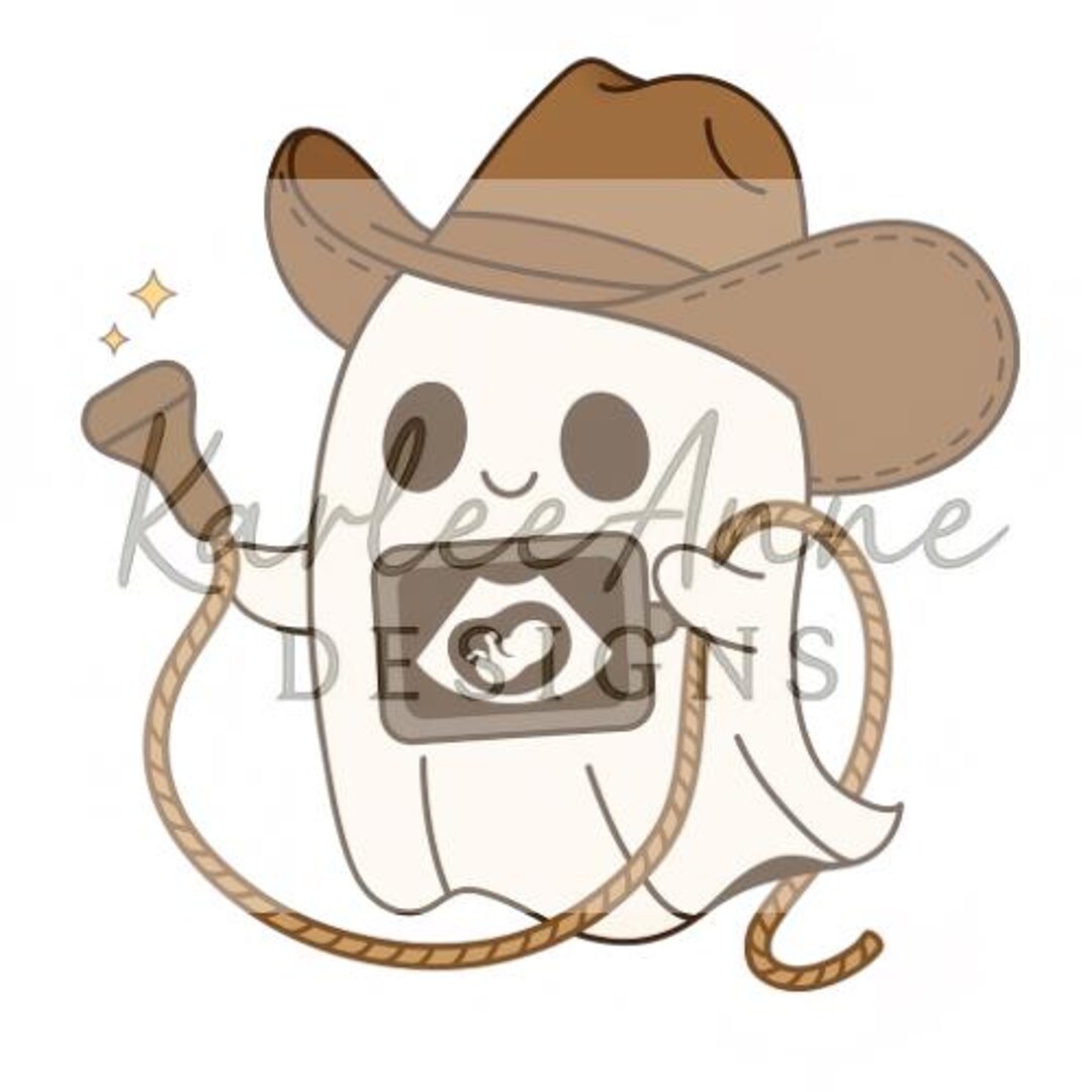 Cowboy Sonographer Ghost PNG | Ultrasound Tech Halloween Cowboy Ghost ...