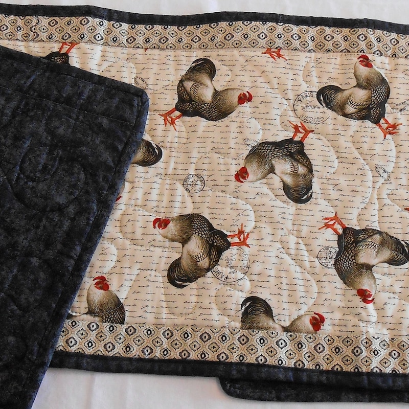 Rooster Table Runner - Etsy