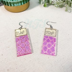 Duodenum Slide Earrings, Printed Microscope Slide Earrings, Small ...