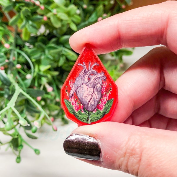 Heart Pin - Etsy