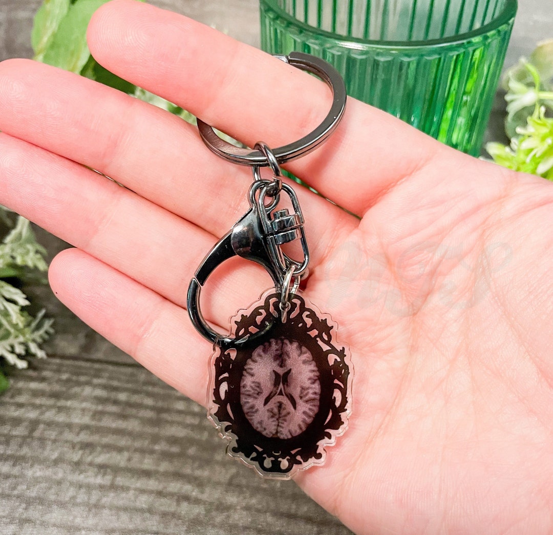CT Scan Brain Keychain Clear Acrylic Keychain Brain Gift - Etsy