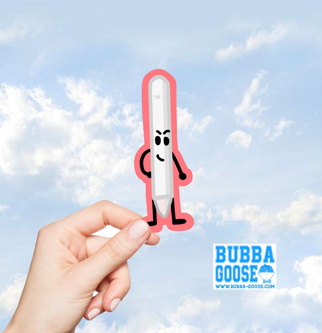 Cute I-pencil Die-cut Sticker, Apple Pencil Sticker, 3" Waterproof ...