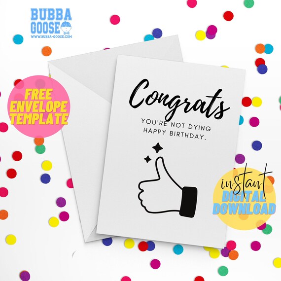 PRINTABLE Over the Hill Birthday Card Funny Birthday Card for - Etsy